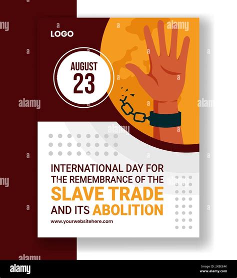 Slave Trade And Abolition Day Vertical Poster Cartoon Hand Drawn Templates Background