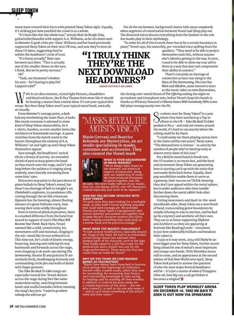 Metal Hammer Uk Sleep Token Issue Dec 2023 Rsleeptoken