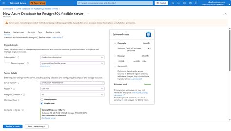 quickstart create an instance of azure database for postgresql