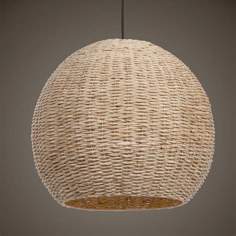 Uttermost Dome Pendant Seagrass Scenario Home