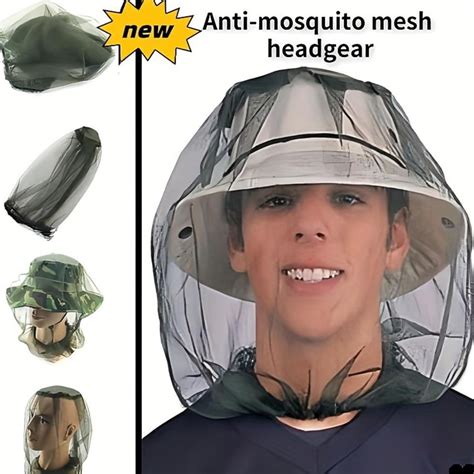 Ghyjpajk Black Colored Outer Hanging Hat Night Hat Insect Repellent