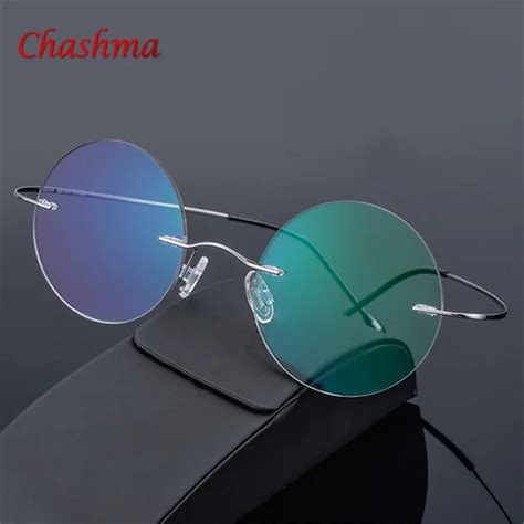 Steve Jobs Star Style Ultra Light Memory Rimless Titanium Myopia