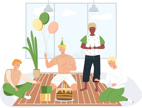 Birthday Party Fun Entertainment In Office Workers Organize Holiday