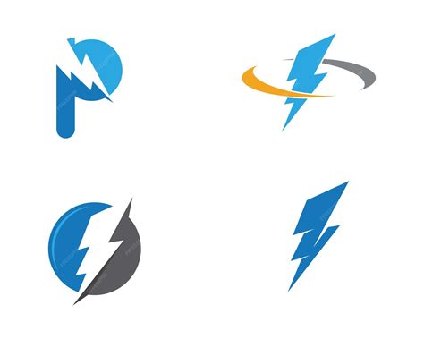 Blitz Logo Vorlagenvektor Premium Vektor