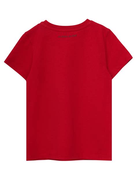 Tee shirt manches courtes uni garçon rouge Nos essentiels enfant DPAM