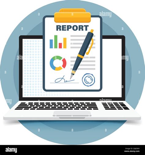 Report Document Icon In Flat Style Dashboard Plan Vector Illustration On Isolated Background