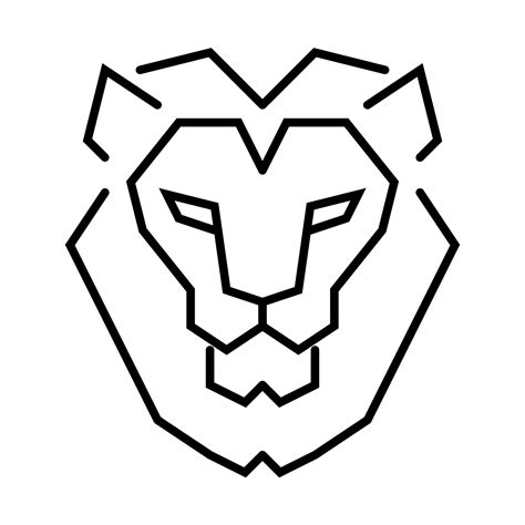 lion icon, symbol, sign line style 27476464 Vector Art at Vecteezy