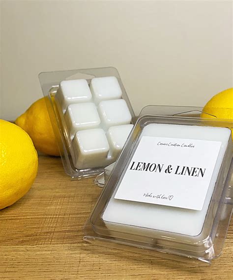 Lemon And Linen Lemon Wax Melts Linen Wax Clean Cotton Wax Etsy