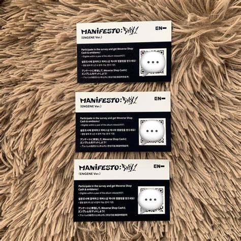 ONHAND ENHYPEN Unscanned Manifesto Day 1 Engene Version QR Weverse
