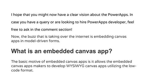 Enhance Model Driven Embedded Canvas App Here Is All That You Need To Know Pptx