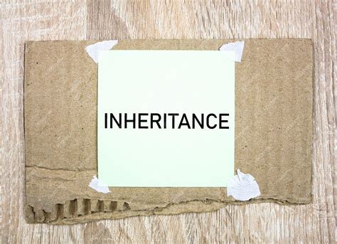 Premium Photo Inheritance Text Concept On Paper Glued With Scraps Of Tape Inheritance Concept
