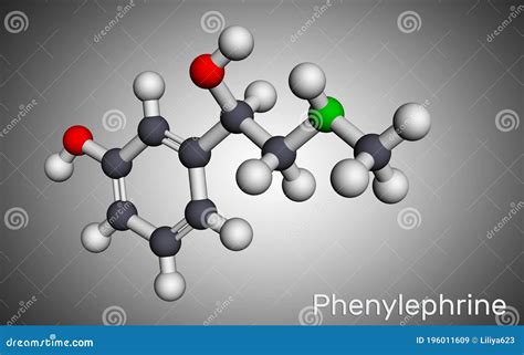 Phenylephrine Molecule It Is Nasal Decongestant With Potent