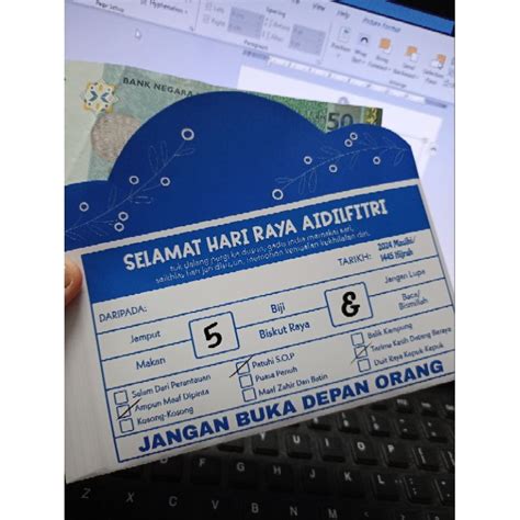 Sampul Raya Viral 2024 Versi Plastik Ubat1pack 5pcs Shopee Malaysia
