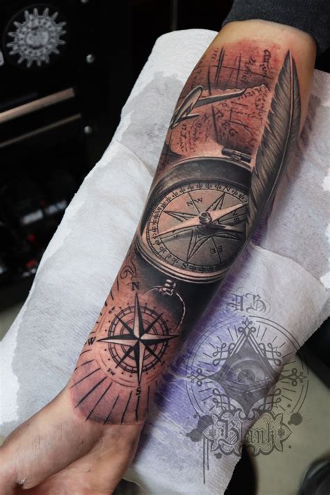 Mens Forearm Tattoos Compass At Charles Amos Blog