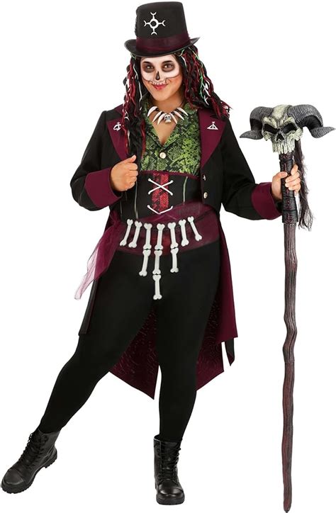 Women Witch Doctor Voodoo Doll Halloween Costume For Women And Girls