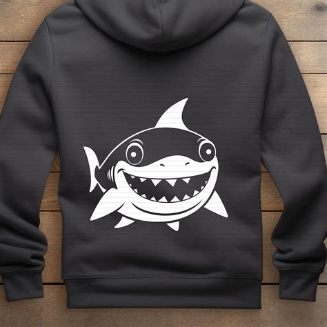 Shark Cute Vector Clipart In Svg Ai Dxf Eps Png Cricut Etsy