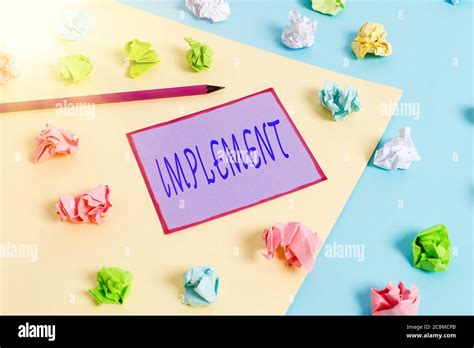 conceptual hand writing showing implement concept meaning to provide