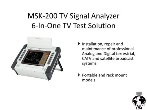 Msk 200 Digital Transport Stream Analyzer Ppt