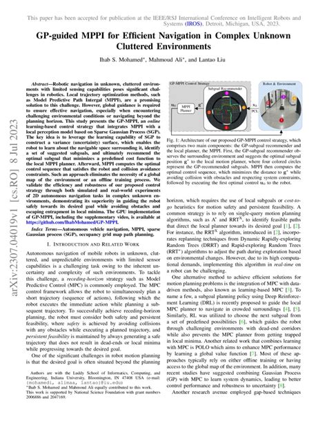Gp Guided Mppi For Efficient Navigation In Complex Unknown Cluttered Environments Deepai