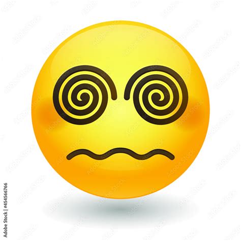 Vector De Stock Dizzy Spiral Emoji Icon Illustration Sign Hypnotized Vector Symbol Emoticon