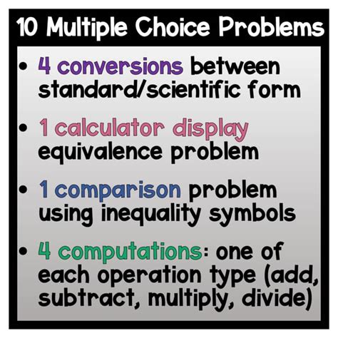 8th Grade Convert And Compute Scientific Notation Worksheet With Coloring Activity