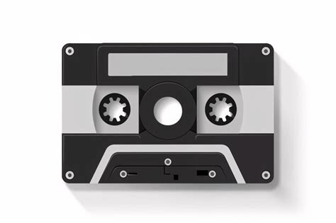 A Black And White Cassette Tape Premium Ai Generated Image