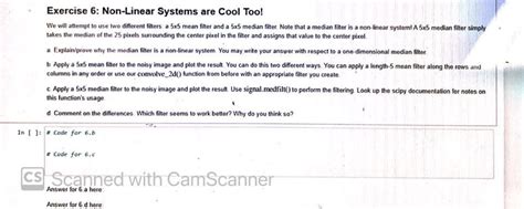 solve q6 digital signal processing lab with python u