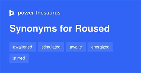Roused Synonyms 1 139 Words And Phrases For Roused