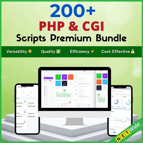 200 PHP And CGI Scripts Premium Bundle Netwale