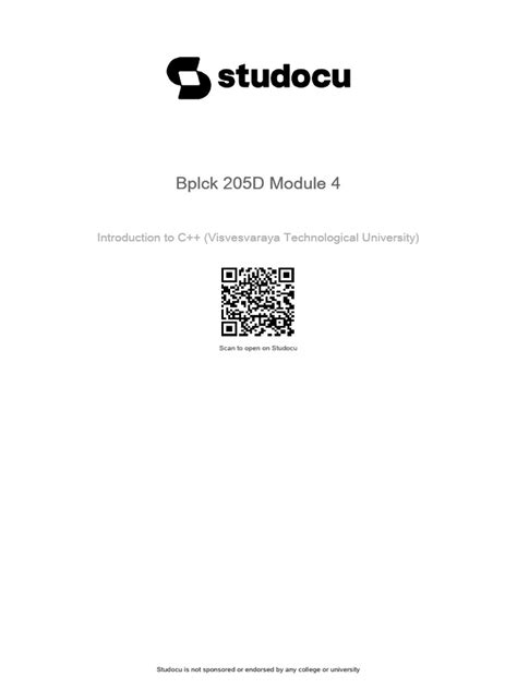 Bplck 205d Module 4 Pdf Inputoutput C