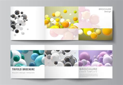 Layout Di Modelli Di Copertine Quadrate Per Brochure A Tre Ante Flyer