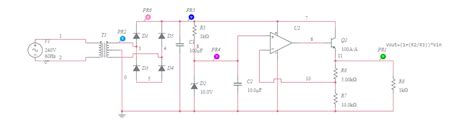 Ac To Dc Converter With Opamp Multisim Live
