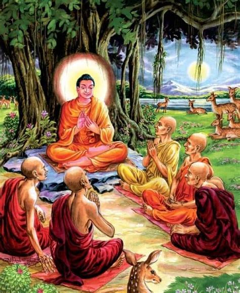 ඔබ සැමට පින්බර ඇසළ පුන් පොහොය දිනයක් වේවා 🙏 • බරණැස් පුර ඉසිපතනාරාමයේදී පස්වග මහනුන්ට දම්සක්