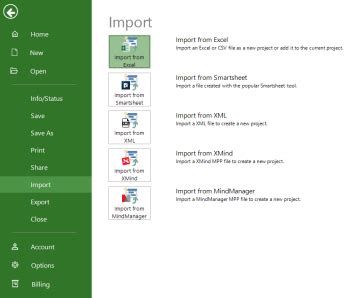 Import From Excel Project Plan
