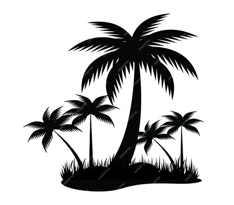Vector De árbol De Coco Vector Premium