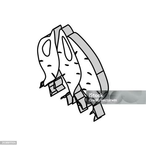 잘 익은 오렌지 고구마 아이소 메트릭 아이콘 벡터 일러스트 레이 션을 잘라 건강한 생활방식에 대한 스톡 벡터 아트 및 기타 이미지 건강한 생활방식 구이 굽기 Istock