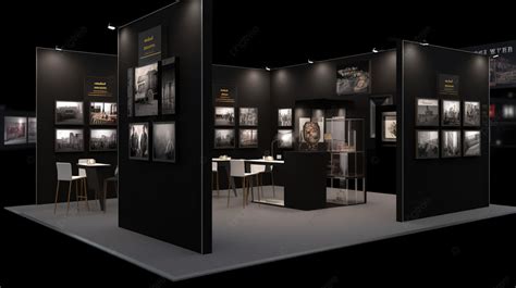 어두운 벽과 그림이 있는 빈 전시 공간 스탠드 사진 서다 서 있는 배경 일러스트 및 사진 무료 다운로드 Pngtree