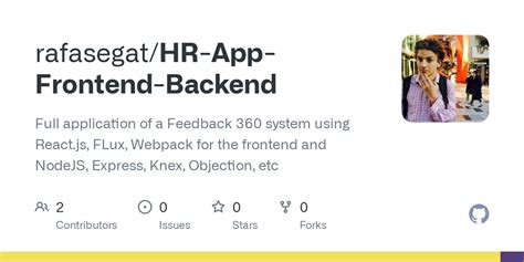 GitHub Rafasegat HR App Frontend Backend Full Application Of A Feedback System Using