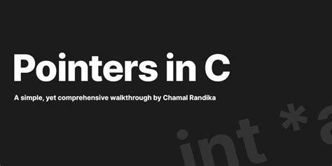 Understanding The Pointers In C Dev Community