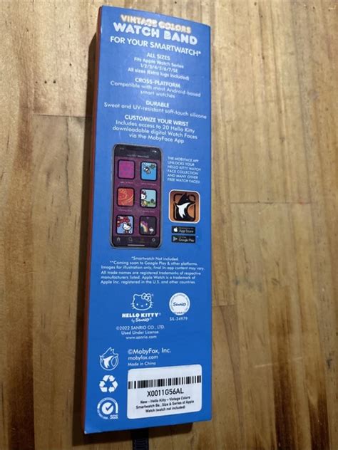 Hello Kitty Mobyfox Vintage Colors Smartwatch Band Fits Series 1234
