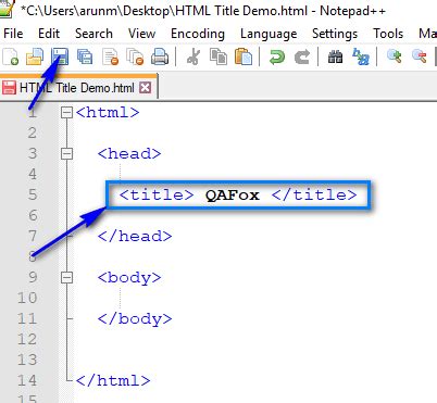 HTML For Selenium Part Adding Title To The Web Page QAFox
