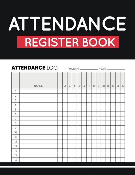 Buy Attendance Register Book Attendance Tracker Chart For Teachers
