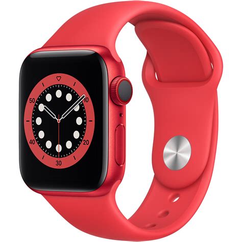 Apple Watch 6, GPS, Cellular, Корпус Red Aluminium 40mm, Red Sport Band ...
