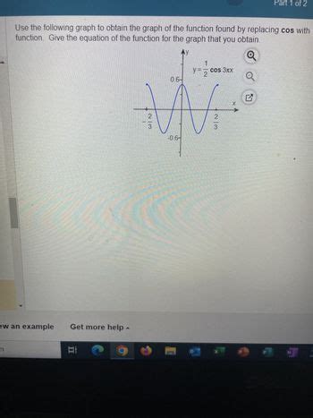 Answered Use The Following Graph To Obtain The Graph Of The Function Found By Replacing Cos