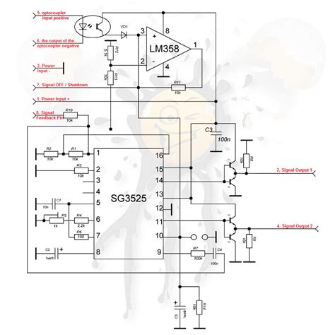 Sg3525 Lm358 Dc Ac Spannung Wandler Pwm Konverter Wechselrichter Inverter Driver Ebay
