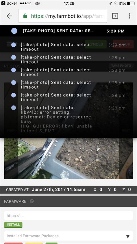Camera Problems Troubleshooting Farmbot Forum