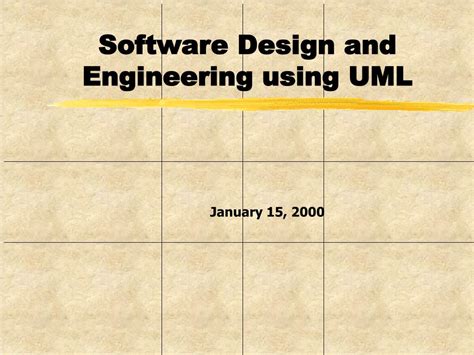 PPT Software Design And Engineering Using UML PowerPoint Presentation ID