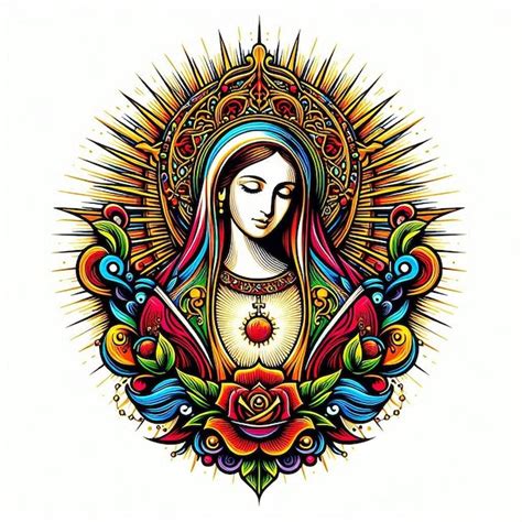 A Jishu Logo With Mother Of Maria Premium Ai Generated Image