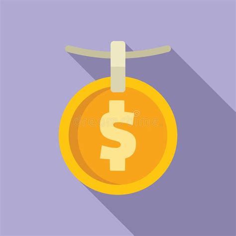 Hanging Golden Dollar Coin On String Stock Illustration Illustration