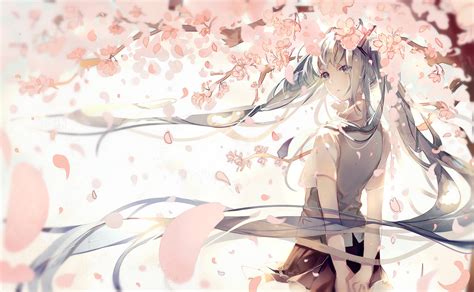 Hatsune Miku Cherry Blossom Vocaloid Hd Wallpaper Rare Gallery